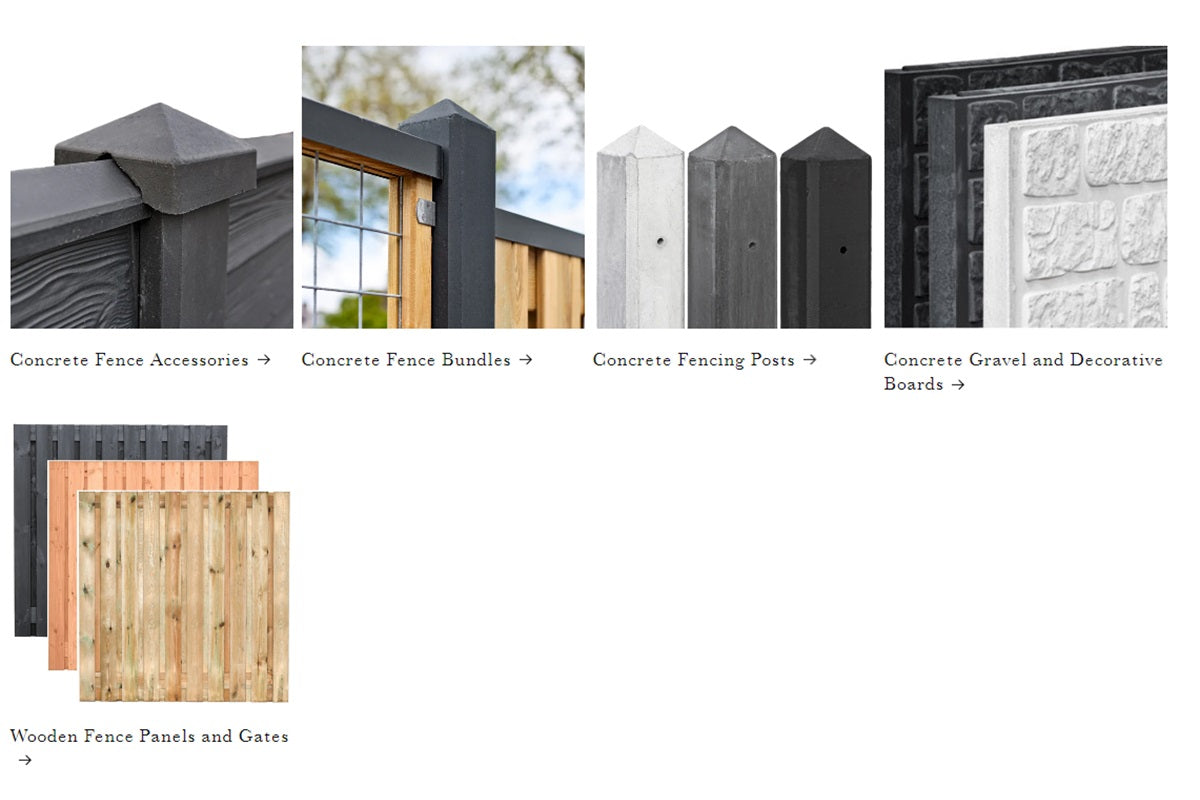 Concrete Product Selection – Concrete Posts UK